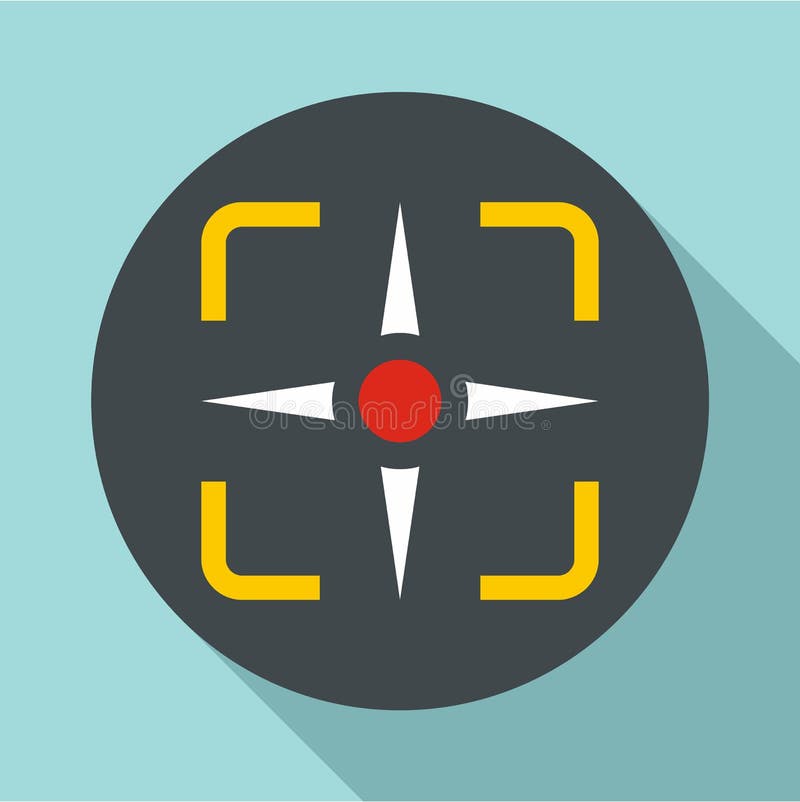 Fighter Target Icon, Flat Style Stock Illustration - Illustration of ...