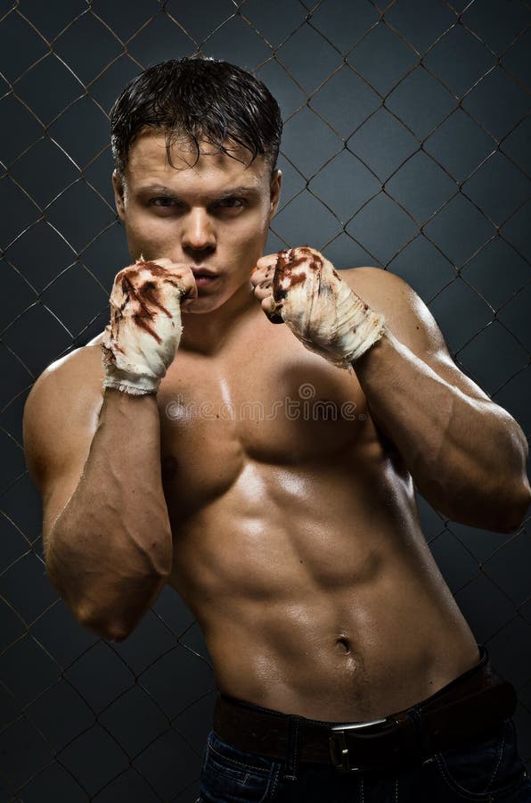 Fighter stock photo. Image of mighty, action, athletic - 38993840