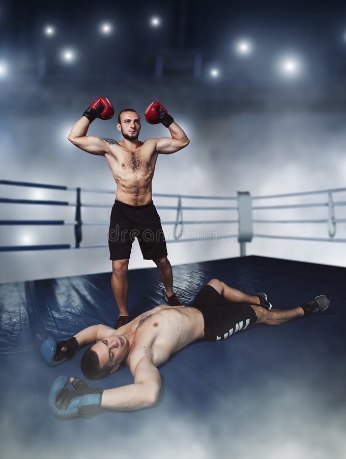 Fighter wins the strike. stock image. Image of protection - 80463561