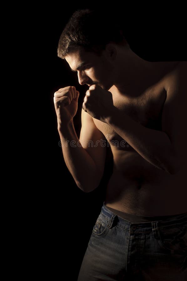 Fighter stock photo. Image of boxer, position, hands - 37531912