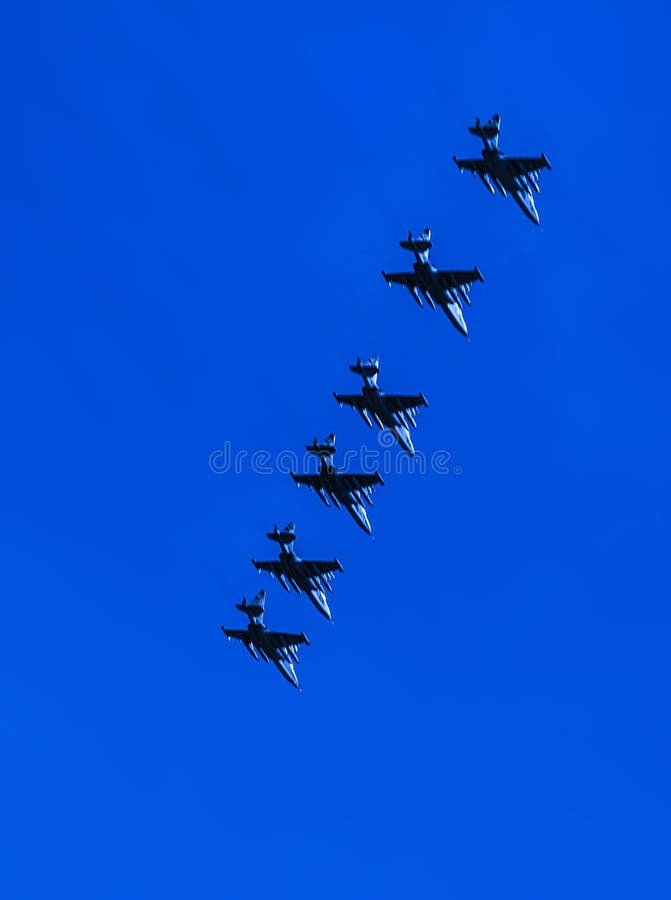 Thunderbirds at Air Force Show Stock Photo - Image of flight, aircraft ...
