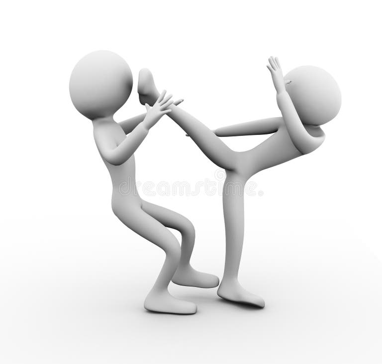 3d Man Fighting People Stock Illustrations – 509 3d Man Fighting People ...