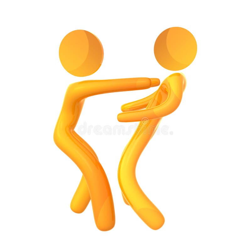 Fighting 3d humanoid icon stock illustration. Illustration of sign ...