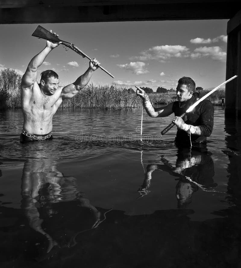 Fighting action stock image. Image of male, mask, close - 81343465