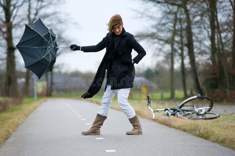 Fighting against the wind stock image. Image of autumn - 22361175