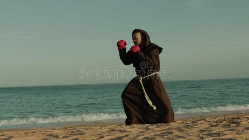 Boxing monk stock photo. Image of aspiration, defence - 7995014