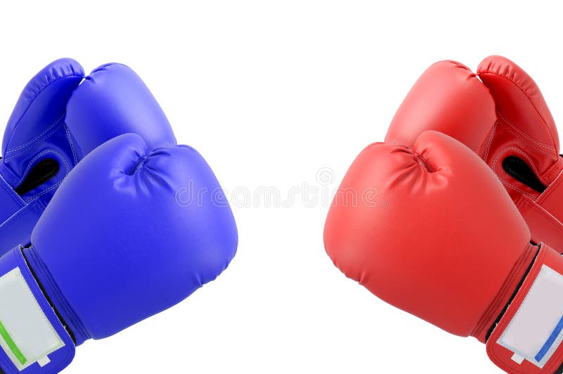 Two Boxers Touch Gloves Ready To Start Fight Stock Image - Image of ...