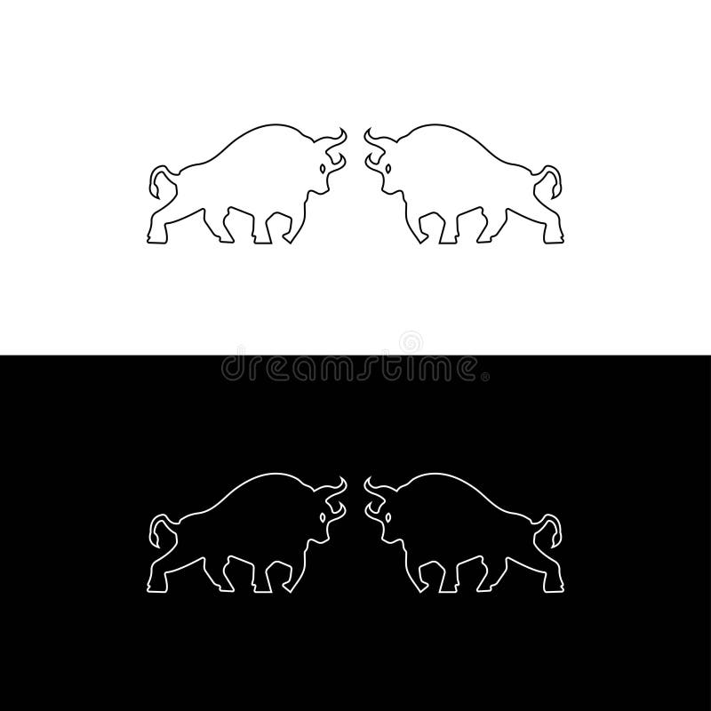 Fighting Bull Animal Vector Logo Stock Vector - Illustration of force ...