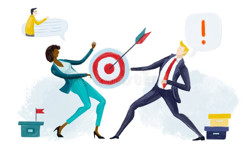 Fighting Business People. Future Project, Developing Concept ...