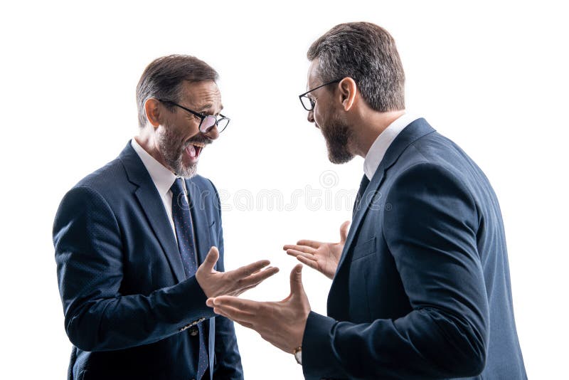 Fighting Businessmen Shouting. Photo of Businessmen Fighting with Anger ...