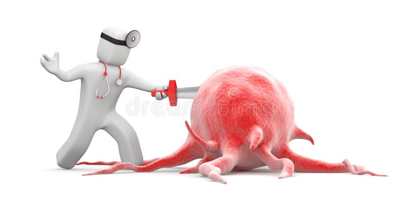 Fighting with cancer stock illustration. Illustration of illness - 81253326