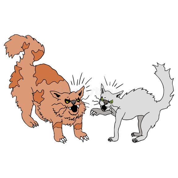 Cats Fighting Stock Illustrations – 83 Cats Fighting Stock ...