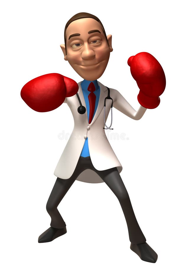 Fighting doctor stock illustration. Illustration of doctors - 5027569