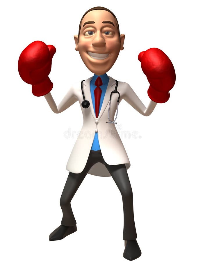 Fighting doctor stock illustration. Illustration of diagnose - 5027574
