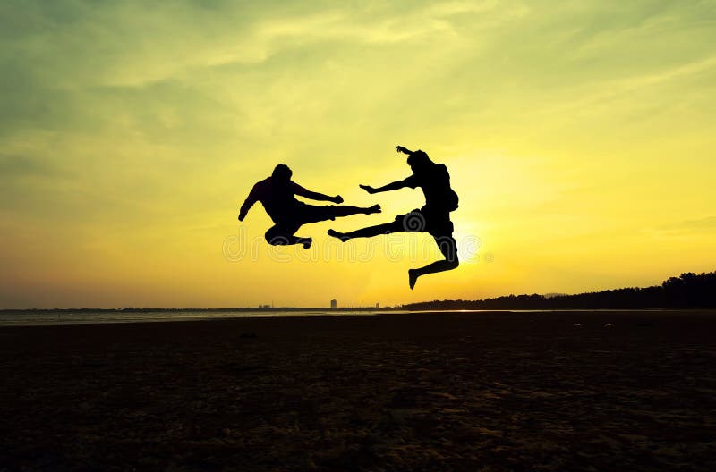 Fighting an Enemy Near the Beach Stock Photo - Image of anatomy, light ...