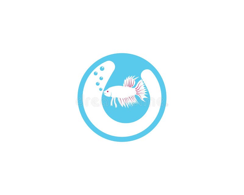 Fighting Fish in Aquarium Logo Vector Illustration Stock Vector ... Fighting Fish in Aquarium Logo Vector Illustration Stock Vector ...