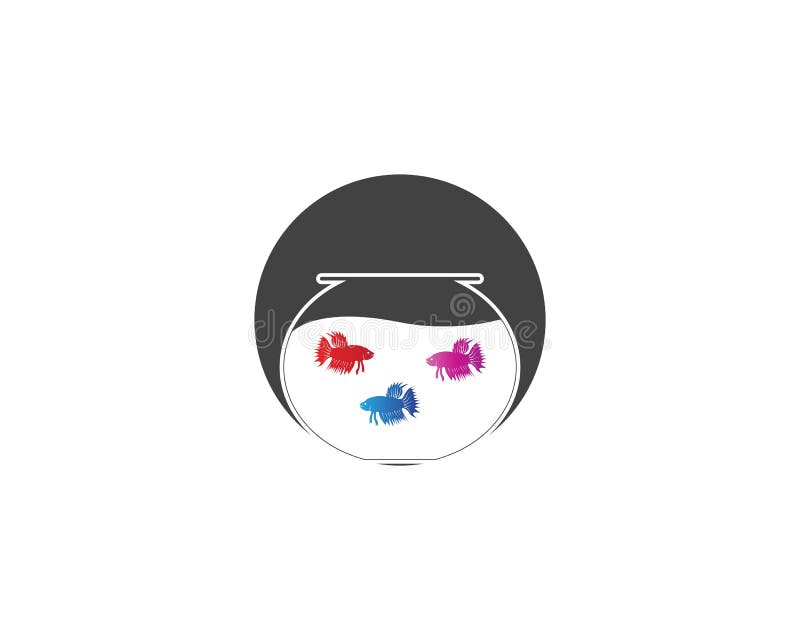 Fighting Fish in Aquarium Logo Vector Illustration Stock Vector ... Fighting Fish in Aquarium Logo Vector Illustration Stock Vector ...