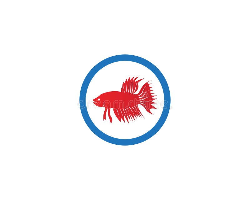 Fighting Fish in Aquarium Logo Vector Illustration Stock Vector ...