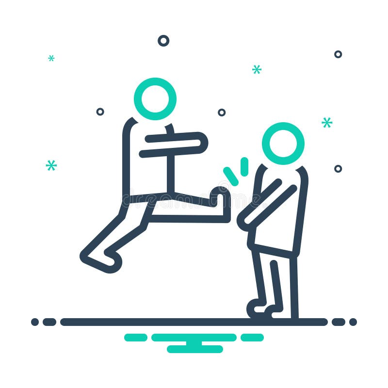 Mix Icon for Fighting, Violence and Hostilities Stock Vector ...