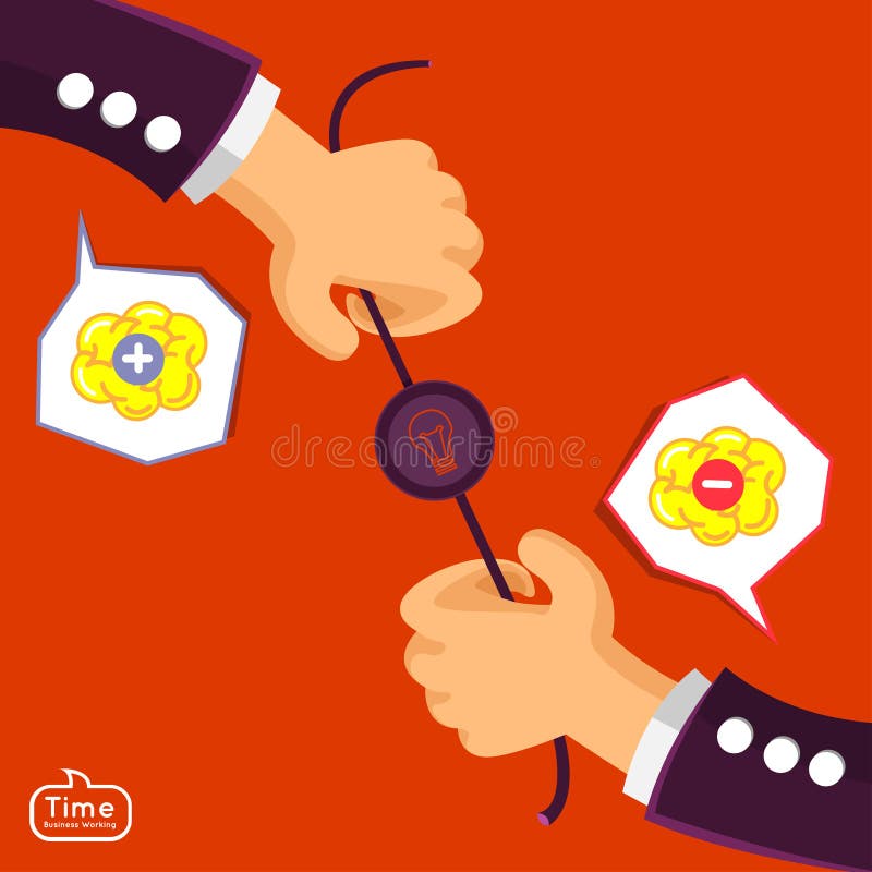 Fighting of idea stock illustration. Illustration of clean - 32687949