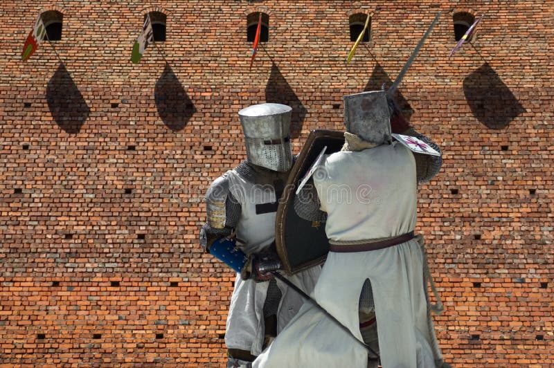Two knights fighting stock image. Image of lord, knight - 2938719