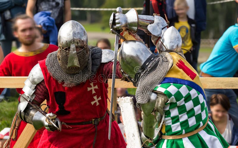 The knights fighting editorial stock photo. Image of festival - 100259118