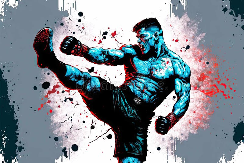 Fighting Leg Kick Training Athlete Mixed Martial Arts MMA Stock ... Fighting Leg Kick Training Athlete Mixed Martial Arts MMA Stock ...