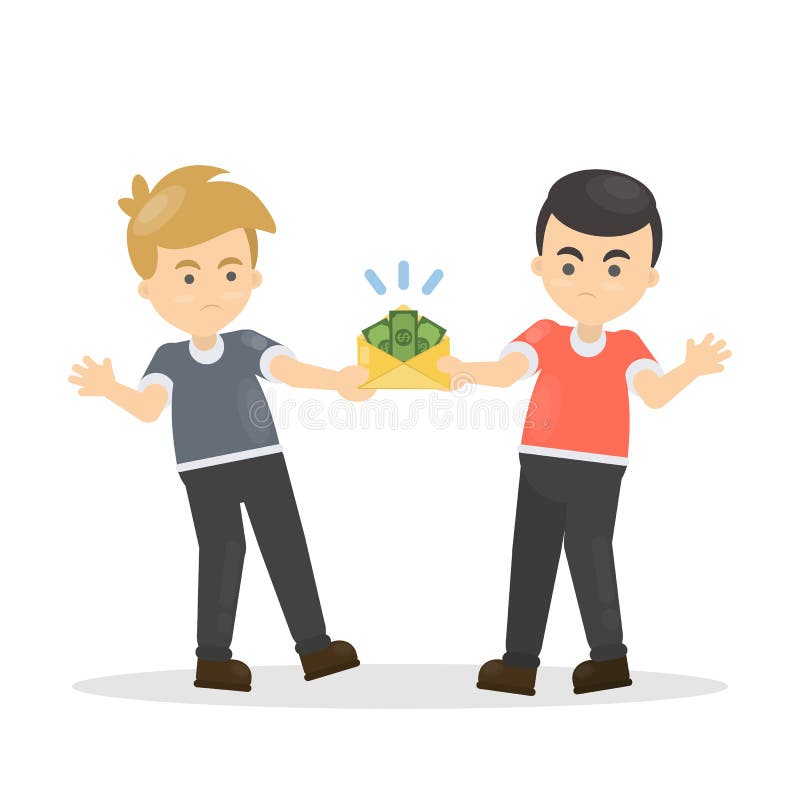 Fight over money stock illustration. Illustration of frustrated - 5646429