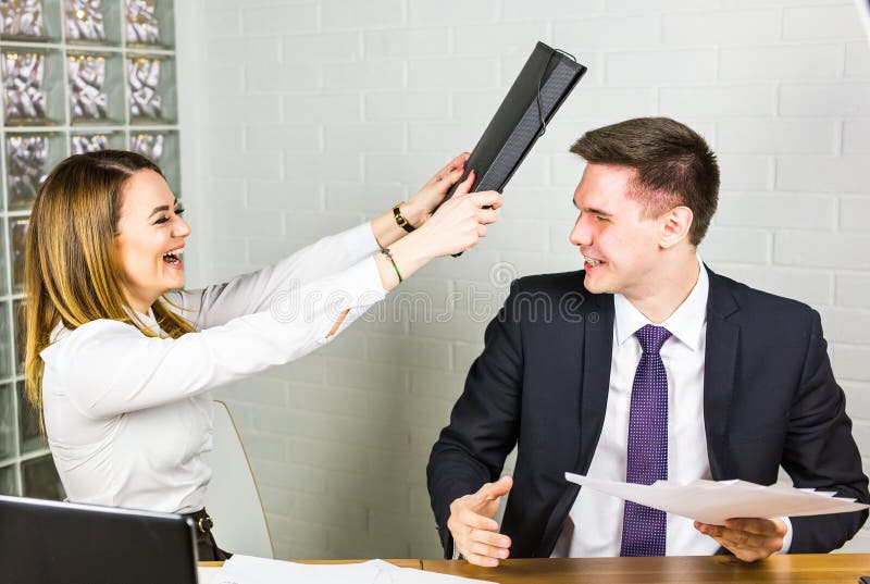 Fighting in the office stock image. Image of fist, businessmen - 73601685