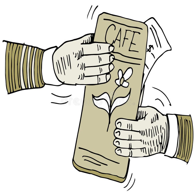 Fighting Over the Bill stock vector. Illustration of check - 34604809