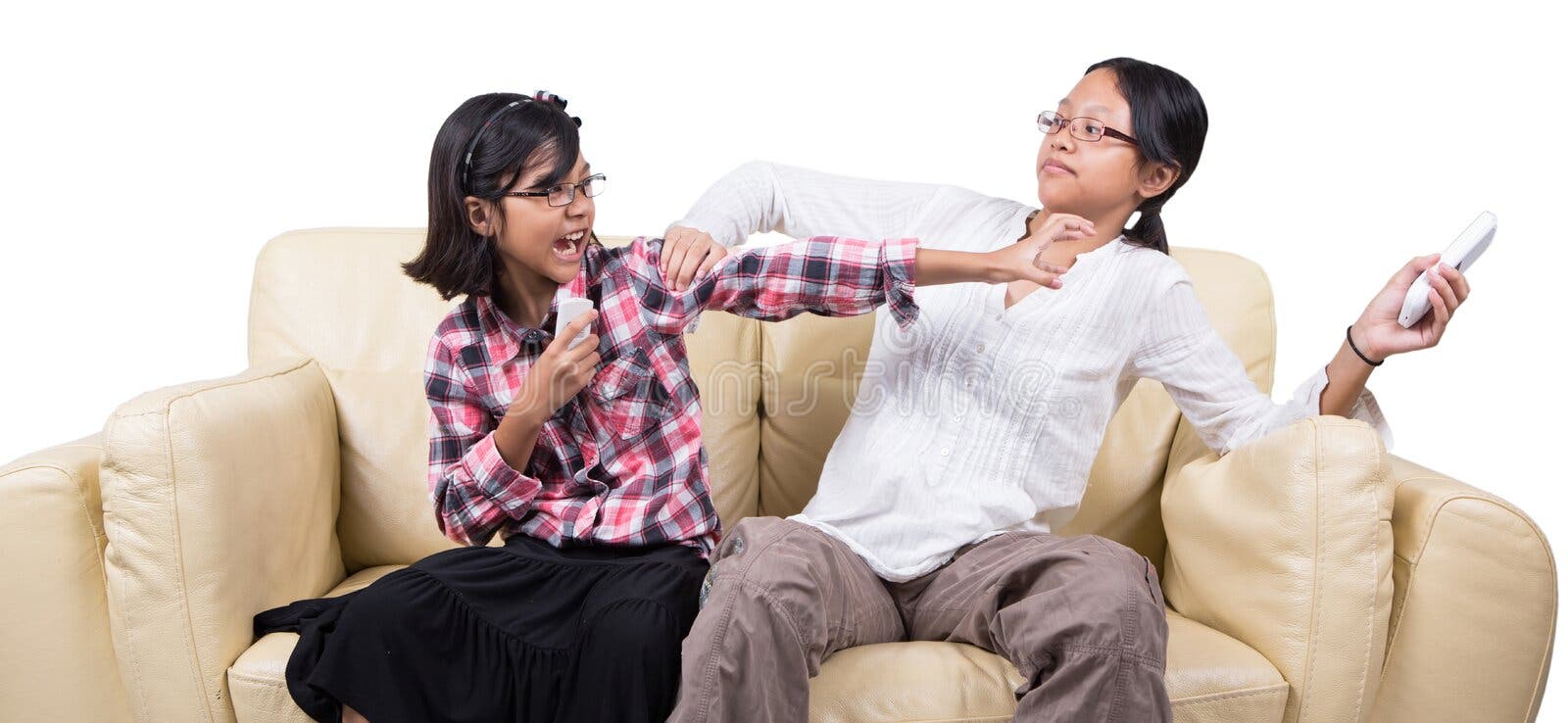 Two Women Talking in Living Room and Smiling Stock Photo - Image of ...