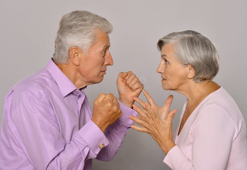 Fighting Senior Asian Couple Stock Image - Image of angry, issue: 80077367