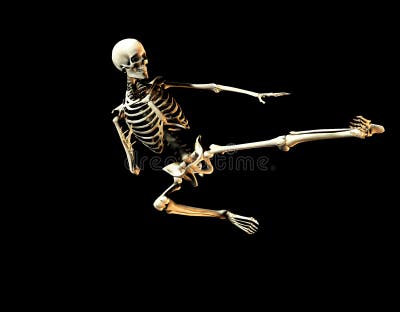 Fighting Skeleton 2 stock illustration. Illustration of joints - 619215