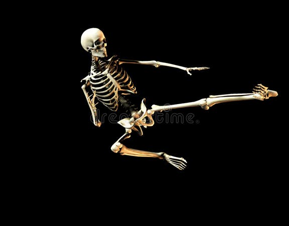 Fighting Skeleton 2 stock illustration. Illustration of joints - 619215