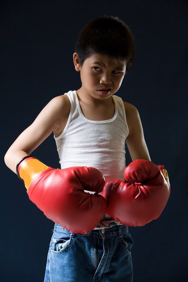 Kid in fighting stance stock image. Image of belt, sport - 196039