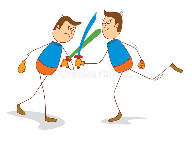 Fighting swords stock vector. Illustration of kill, sword - 61964285