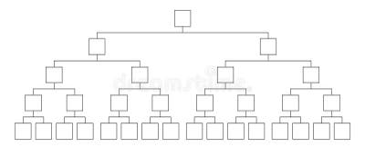 Fighting Tournament Bracket. Empty Contest Chart Template Stock Vector ...
