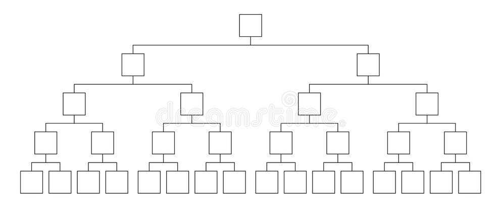 Fighting Tournament Bracket. Empty Contest Chart Template Stock Vector ...