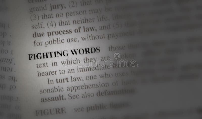 Fighting words stock illustration. Illustration of language - 321984652
