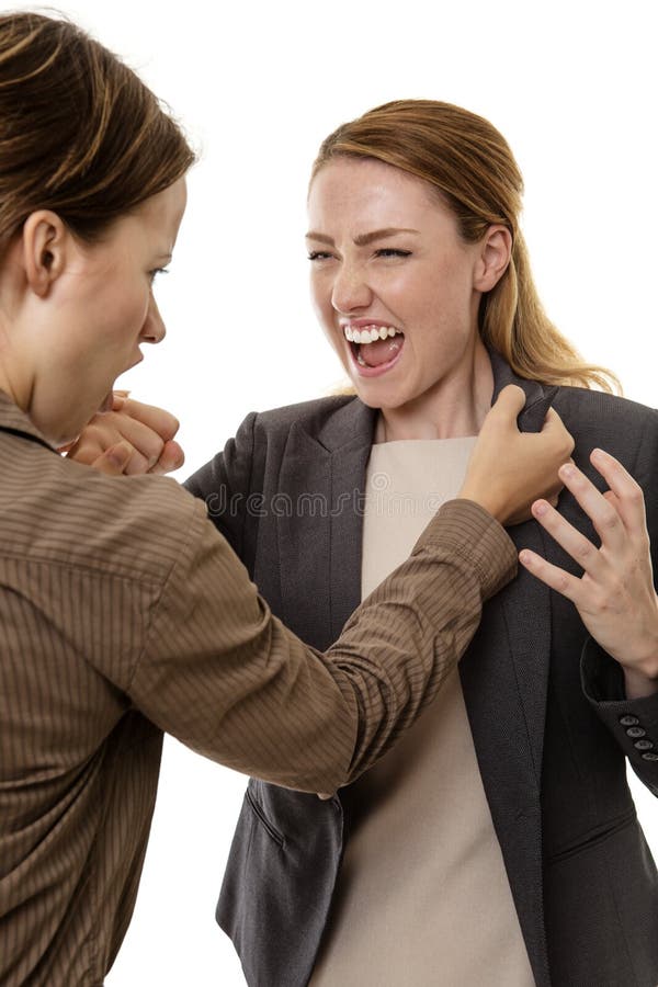 Fighting at work stock image. Image of beautiful, unprofessional - 87275019