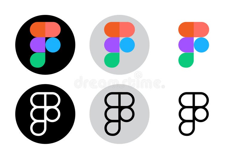 Figma Black Square and Circle Logo Vector, Figma App Icon Stock ...