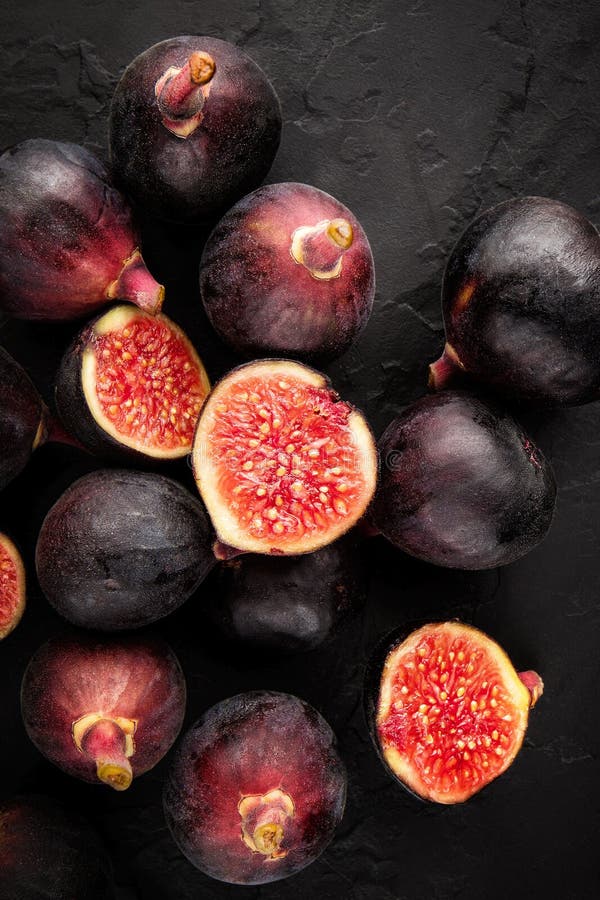 Figs on Black Slate stock image. Image of figs, view - 112953057