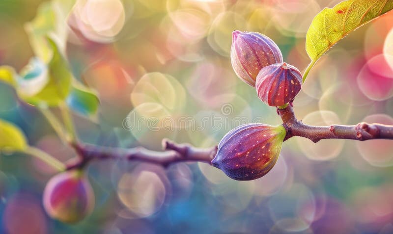 Figs on a Fig Tree Branch, Close-up Stock Image - Image of macro, fresh ...