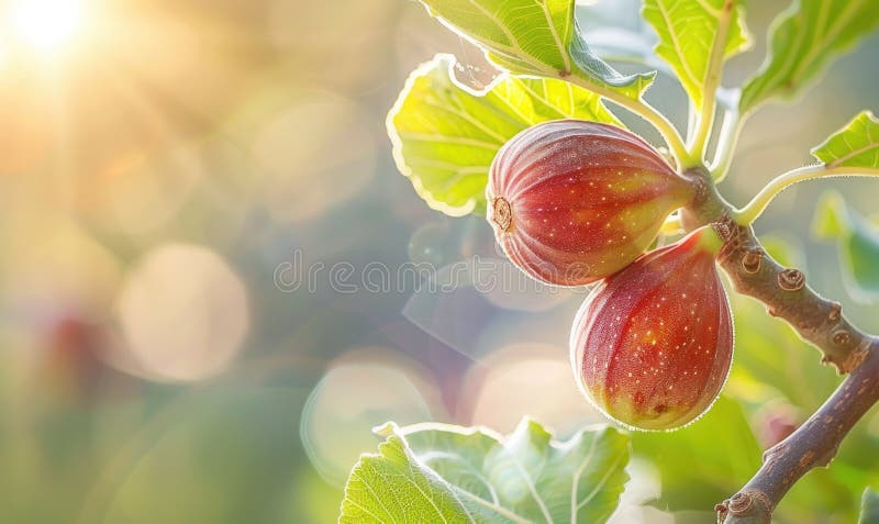 Figs on a Fig Tree Branch, Close-up Stock Photo - Image of juicy ...