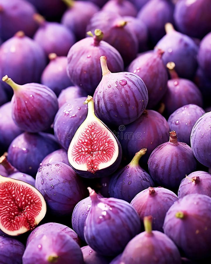 Figs flatlay background stock illustration. Illustration of organic ...