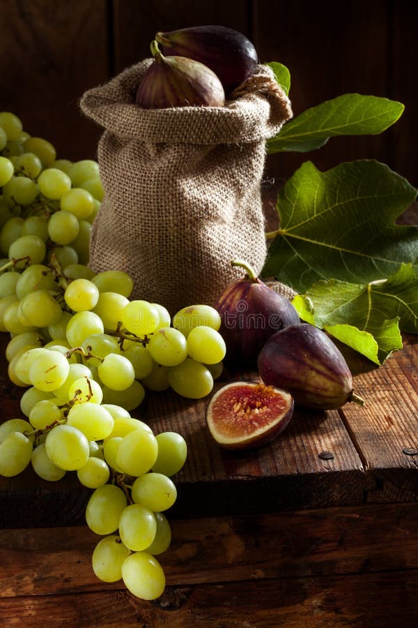 Figs and grape stock image. Image of sweet, juicy, tasty - 51609723
