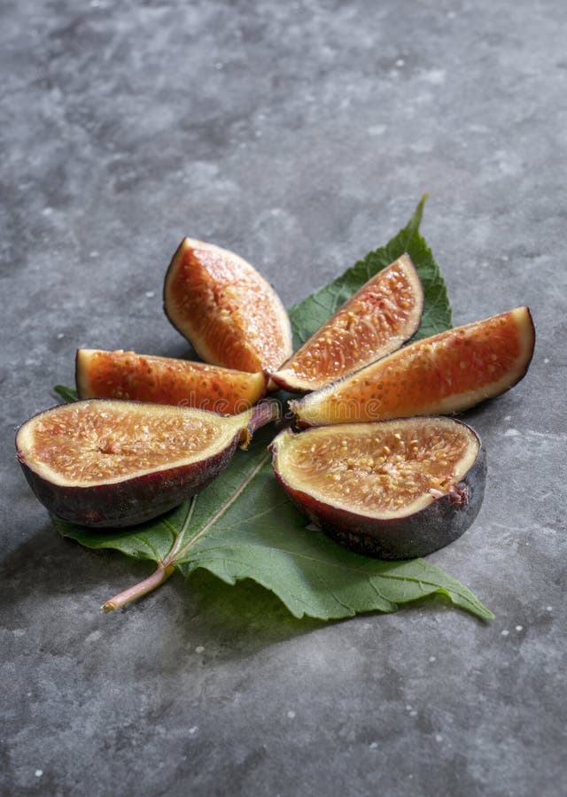 Figs with Green Leaves, Selective Focus. Tropical Fruit Stock Image ...