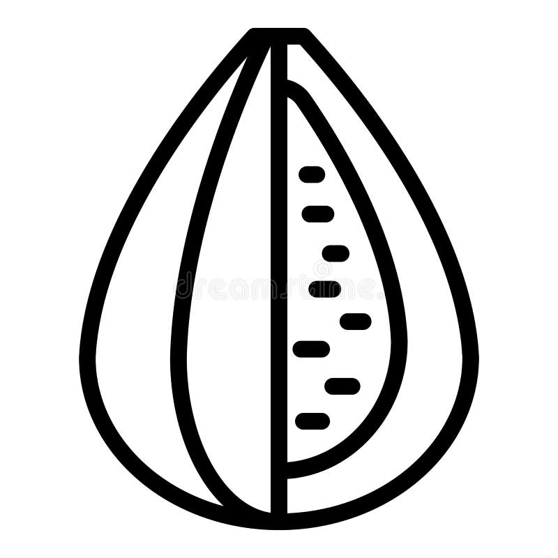 Figs Outline Black White Vector Sign Icon. Monochrome Hand Drawn ...