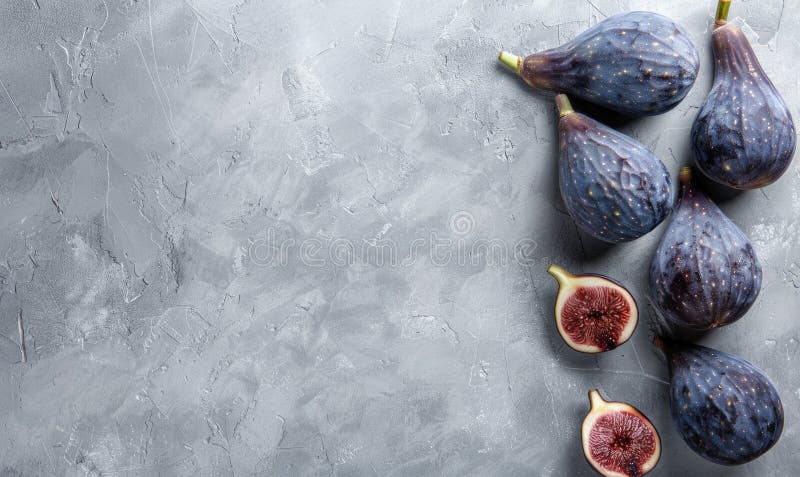 Figs on a Light Grey Background, Modern and Clean Stock Photo - Image ...