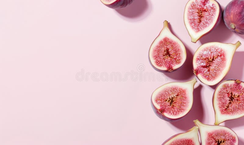 Figs on a Light Pink Background Stock Photo - Image of purple, food ...